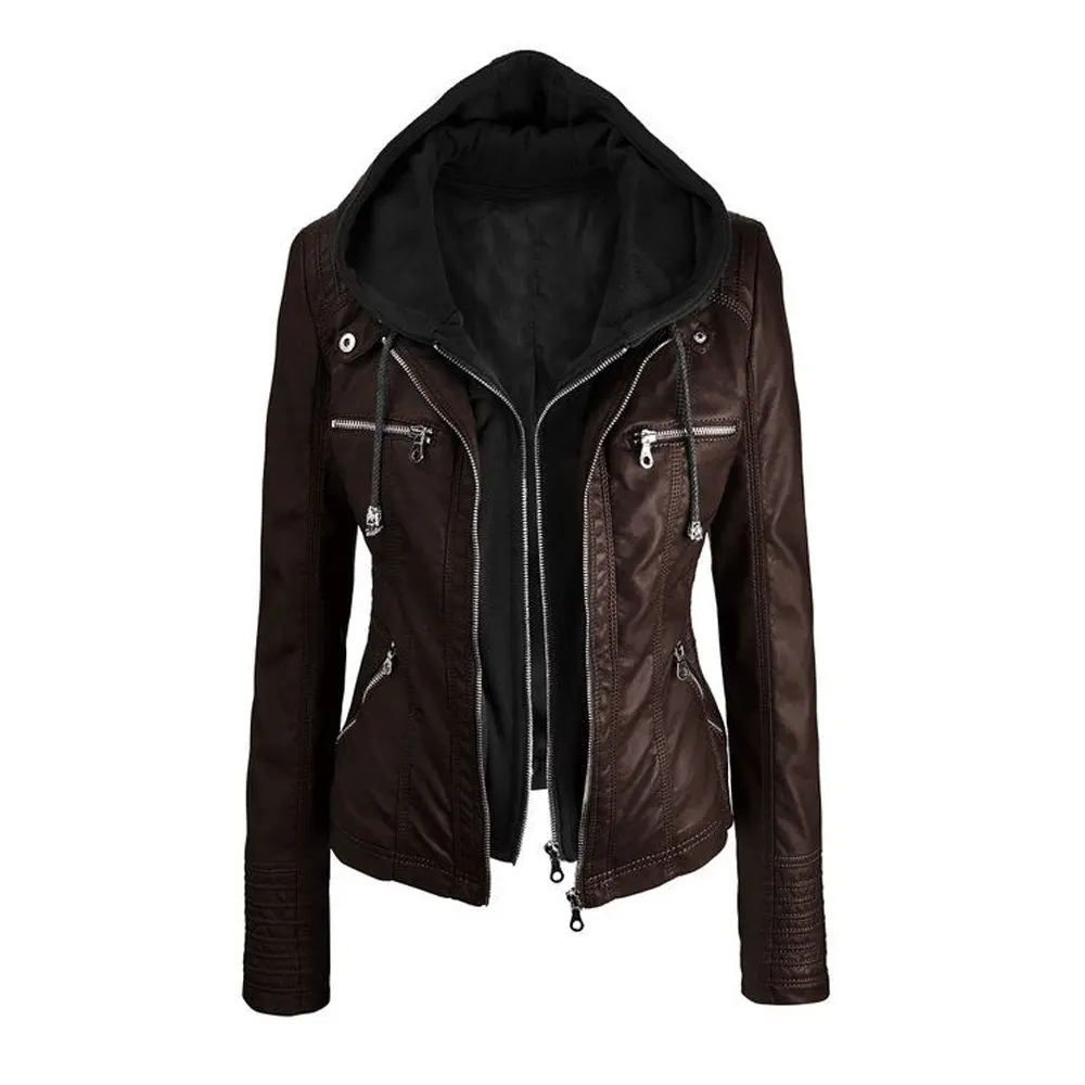 Women Hooded Leather Jacket | Urban Leather Jackets